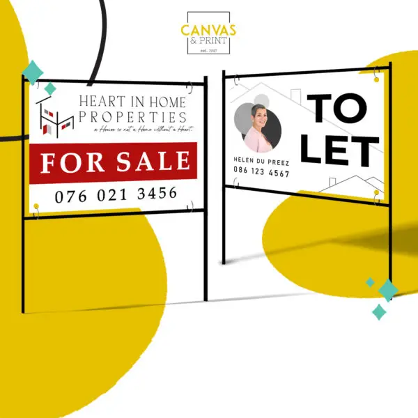 Estate Agent Boards (Set of 3) – Canvas and Prints